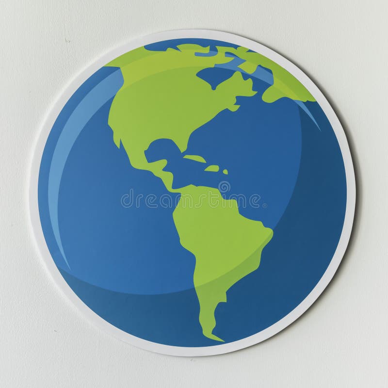 Cut out paper globe icon stock illustration. Illustration of economic ...