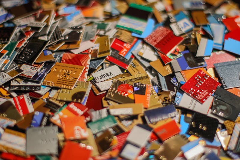 Cut out plastic cards 1 editorial photography. Image of cards - 267175267