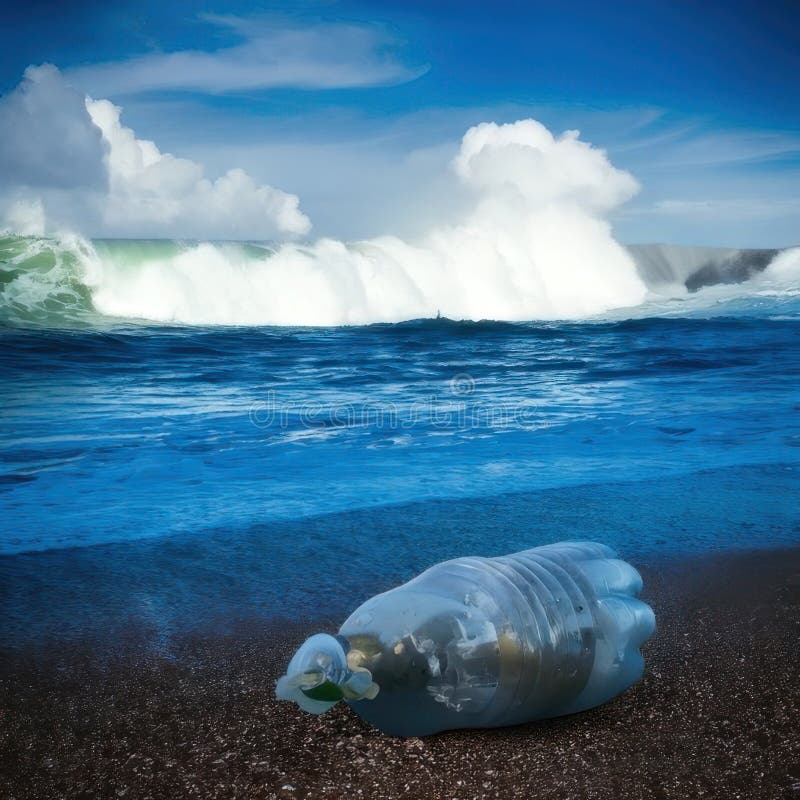 Cut-out of Plastic Waste Floating in the Ocean for Environmental ...
