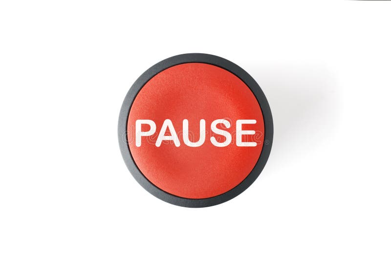Cut Out of a Red Circular Panic Push Button Stock Photo - Image of control, white: 108494552