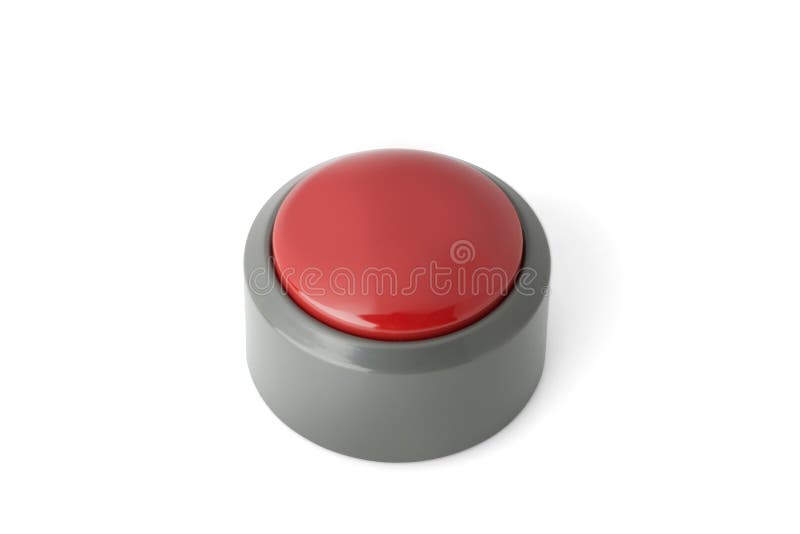 Cut Out Of A Red Circular Panic Push Button Stock Image - Image of ...