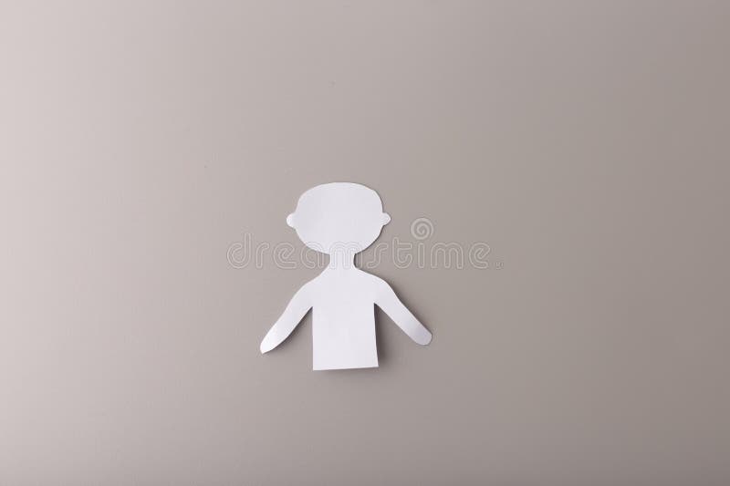 A Cut-out Silhouette of a Person Made from White Paper , Step in ...