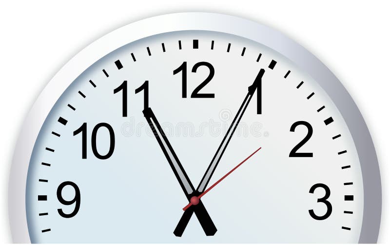 Cut Out of Simple Modern Analog Wall Clock Stock Illustration ...