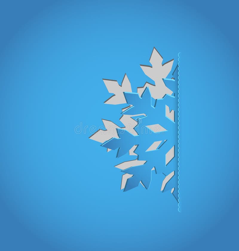Cut Out Snowflake, Blue Paper Stock Vector - Illustration of ornament ...