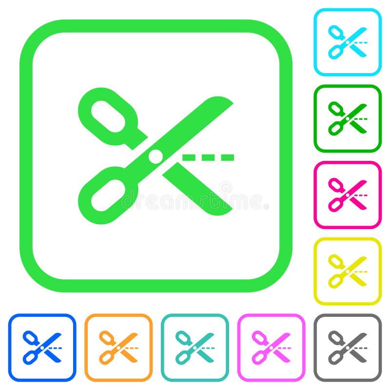 Cut Out Vivid Colored Flat Icons Icons Stock Vector - Illustration of ...