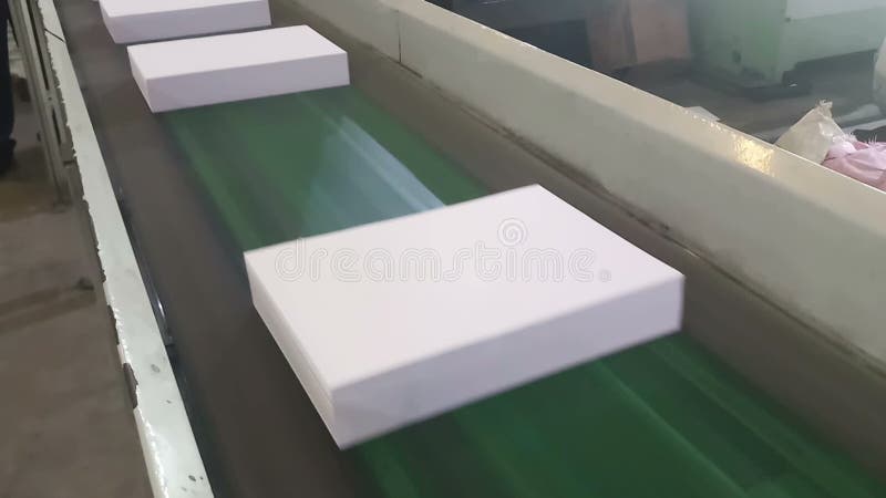 Cut Pack A4 Sized Copier Papers are Passing Though Conveyor Belt Stock ...
