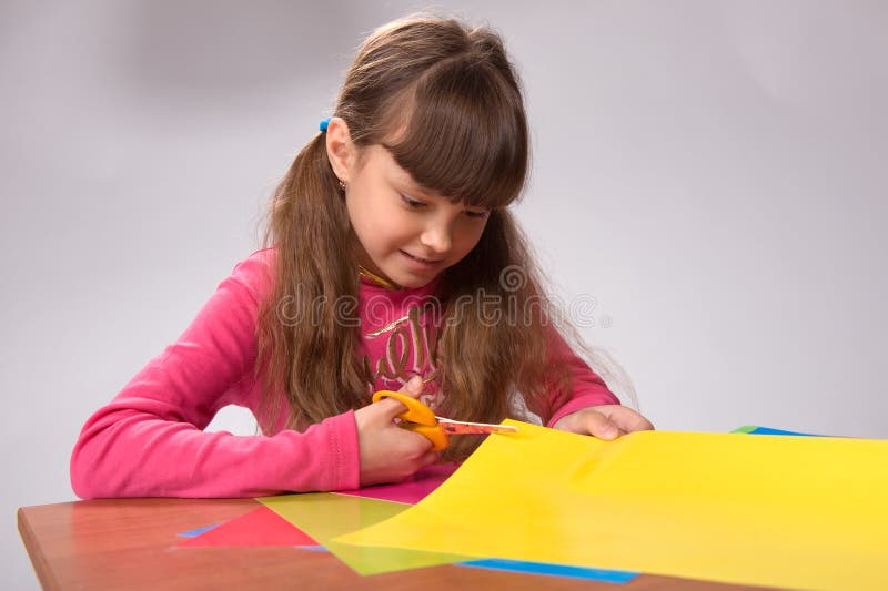 Cut paper figures stock image. Image of little, making - 12457057