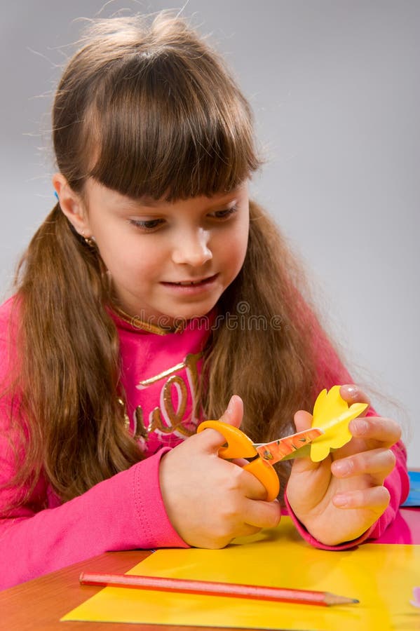 Cut paper figures stock image. Image of table, pretty - 12457247