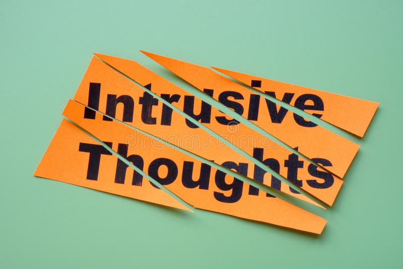Cut Paper with the Label Intrusive Thoughts. Stock Image - Image of ...