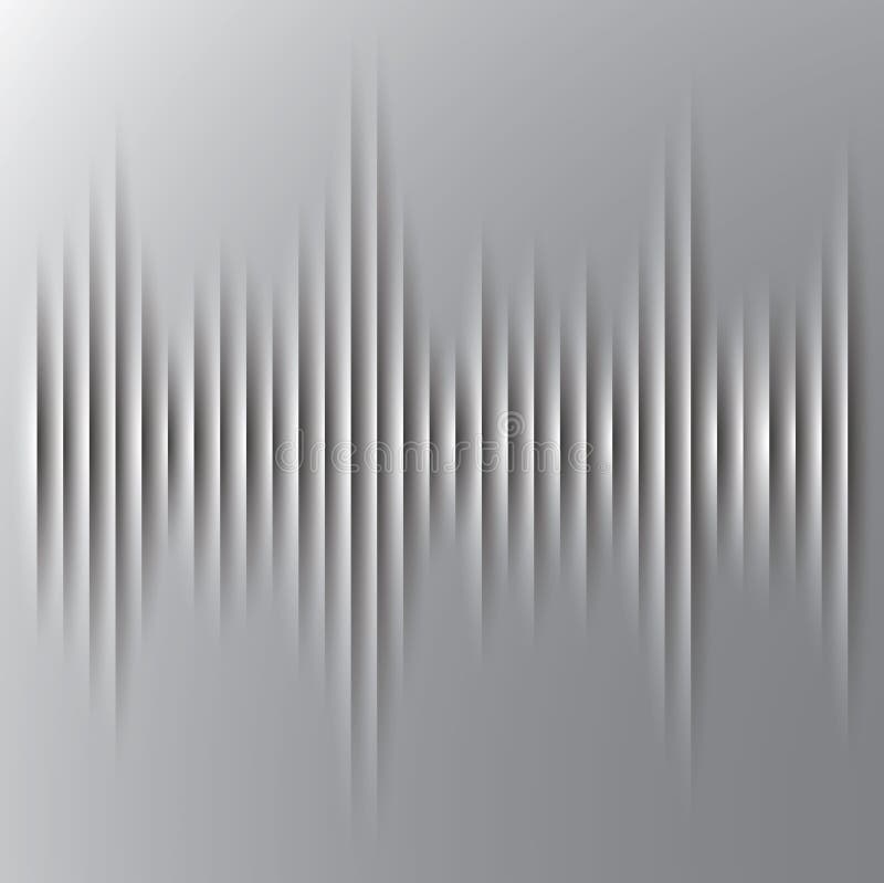 Paper Sound Waveform with Shadow Stock Vector - Illustration of sine ...
