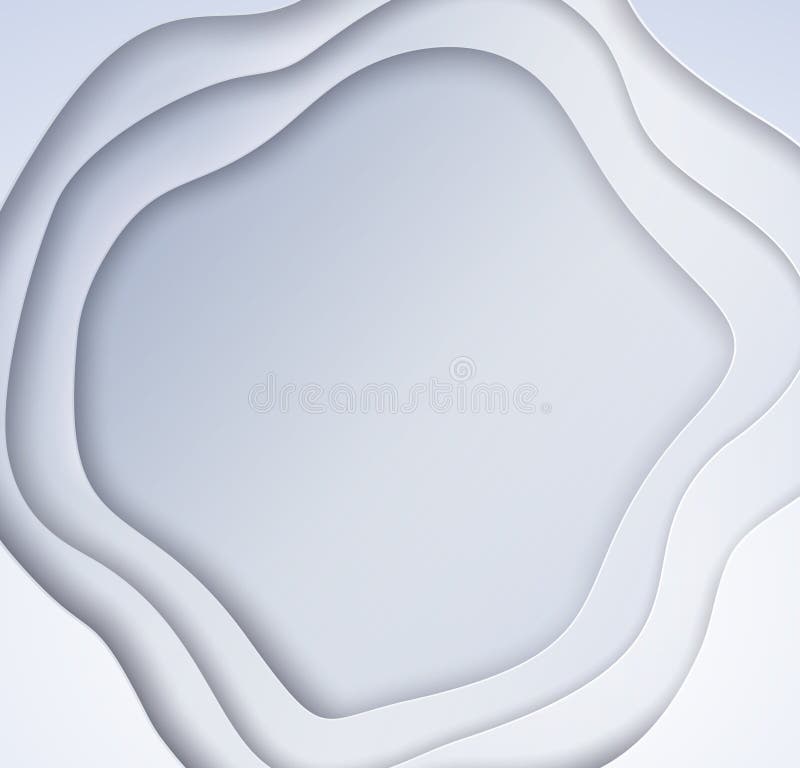 Cut Paper Style Background with Waves Stock Vector - Illustration of ...