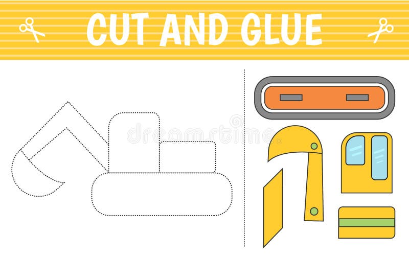 Cut and Paste Children Educational Game. Paper Cutting Activity. Make a ...