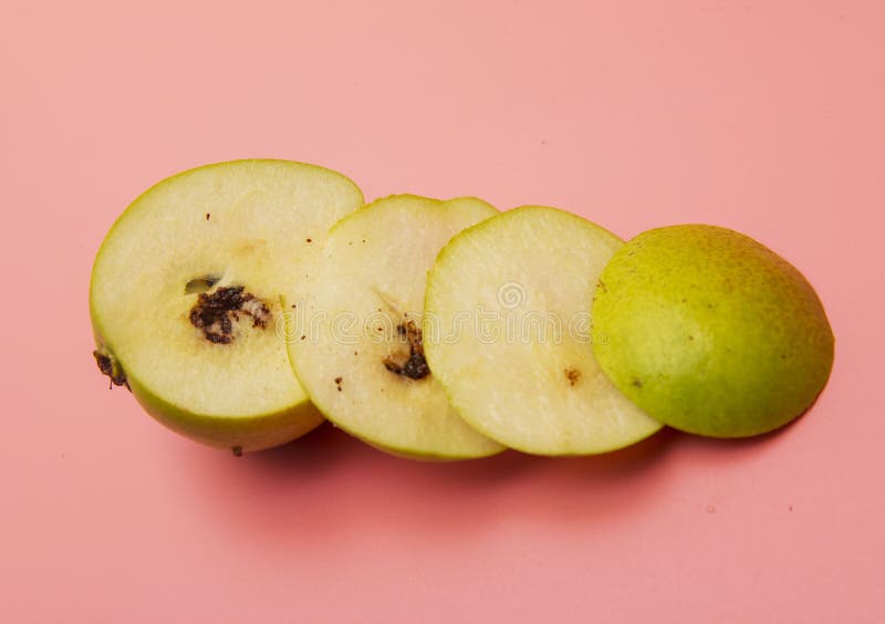 Pear with worm hole stock image. Image of worm, pear - 17130703