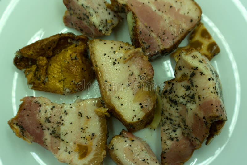 The Cut Pieces of Boiled Veal Meat on the Board. Stock Photo - Image of ...