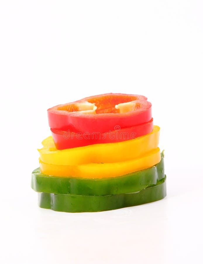 Cut pieces of Capsicum stock image. Image of health, eating - 37486093
