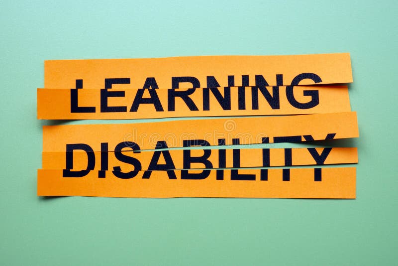 Cut Pieces of Paper with Writing Learning Disability. Stock Image ...