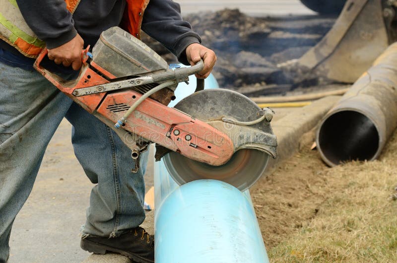 Pipe Cut stock image. Image of contractor, utilities - 32956163