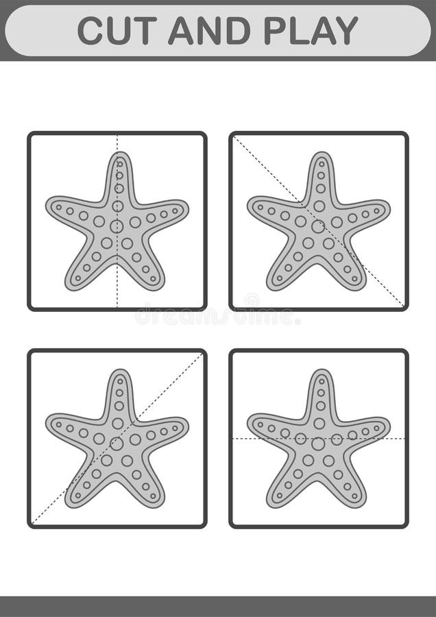 Cut and play with Starfish stock vector. Illustration of graphic ...