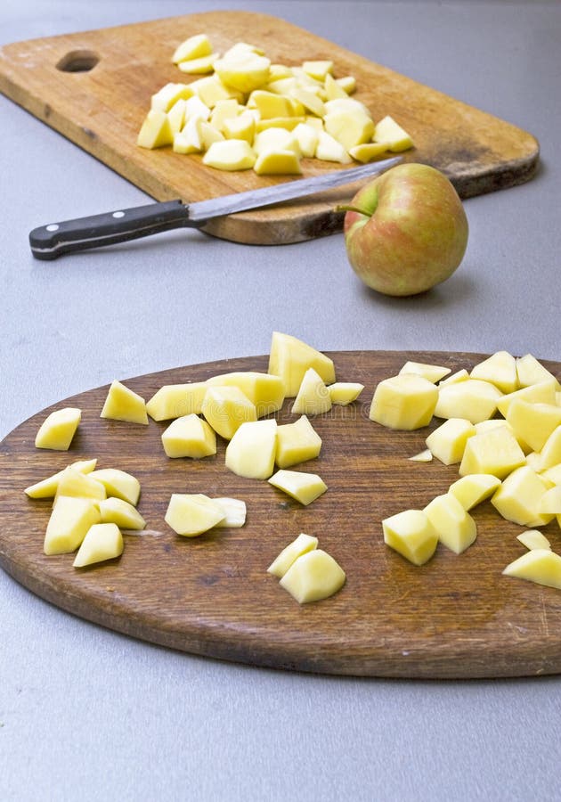 Cut the Potatoes into Pieces, Help for Parents Stock Photo - Image of ...