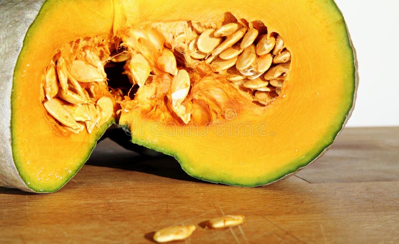 Cut Pumpkin stock image. Image of seed, natural, season - 22649583