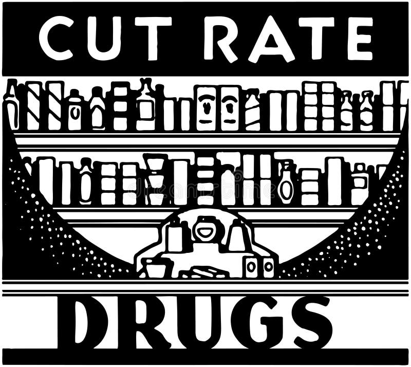 Cut Rate Drugs stock vector. Illustration of pharmacists - 42098104