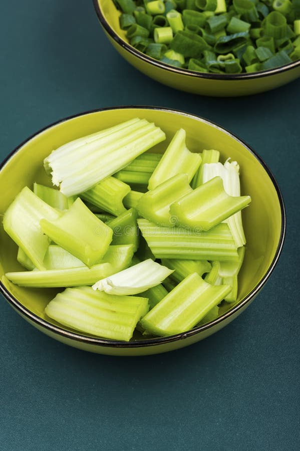 Celery Stalks on a Black Plate Stock Photo - Image of dark, next: 114765820