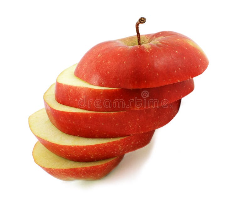 Cut red apple stock photo. Image of health, juicy, colour - 18270856