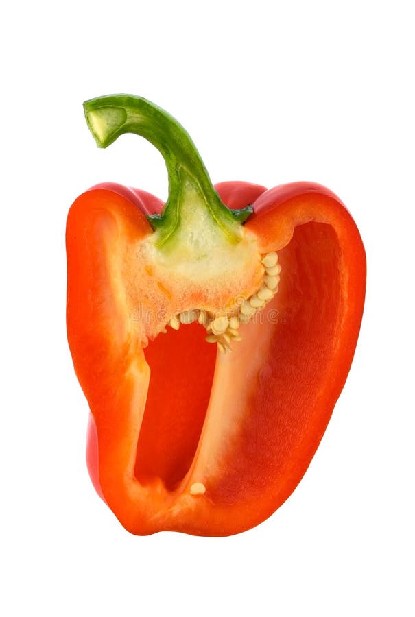 Cut red bell pepper stock image. Image of diet, bright - 13551559