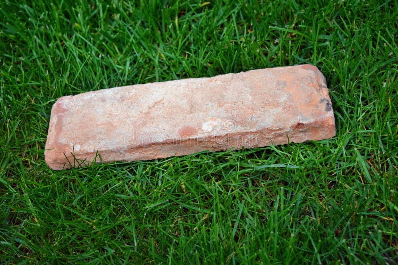 Cut Red Bricks Range Prepared To Use Design Stock Image - Image of ...