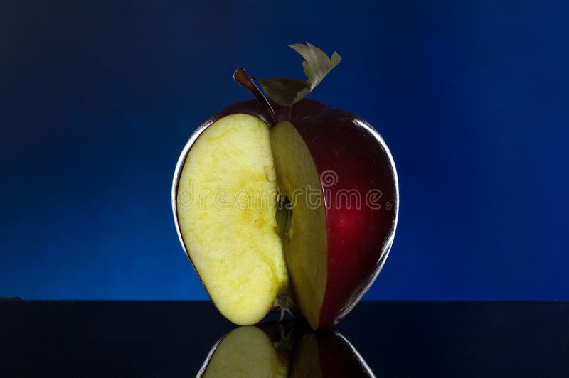 Cut Red Juicy Apple Close Up Stock Photo - Image of apple, diet: 135617292