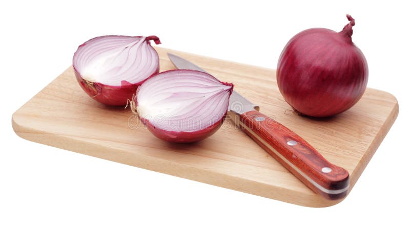 Cut Red Onion Bulb on Board Stock Photo - Image of organic, culture ...