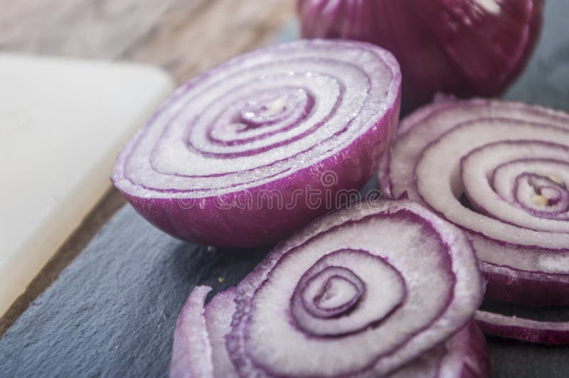 Cut red onion stock photo. Image of angel, cook, heap - 90983208