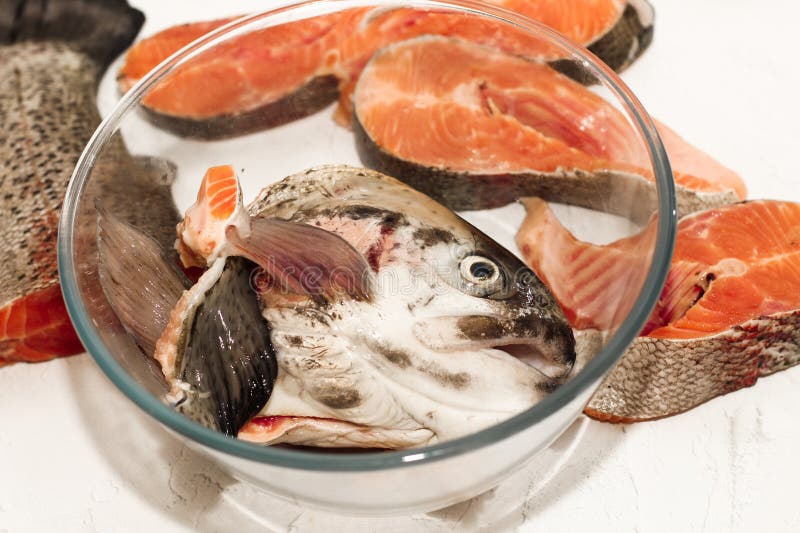 Cut Red River Trout Fish Steaks Homemade Stock Photos - Free & Royalty ...