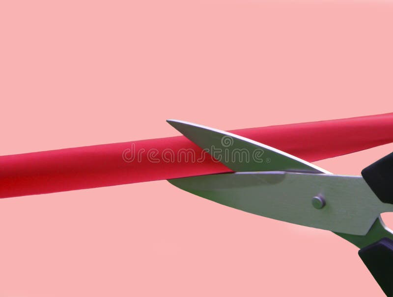 Cut the Red Tape or Open the Ceremony Stock Image - Image of scissors ...