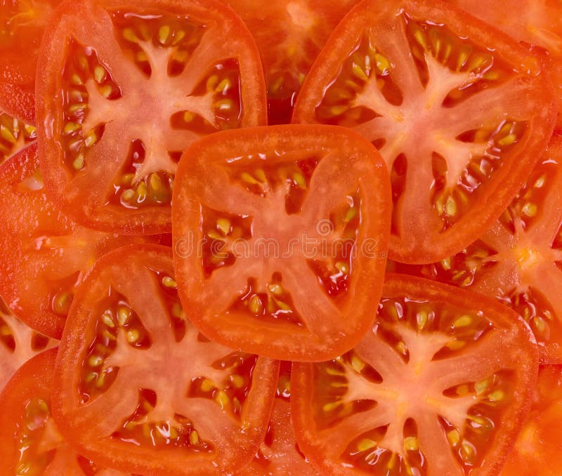 Cut red tomato slices stock image. Image of texture, agriculture - 71965389