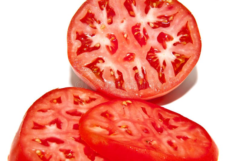 Cut Red Tomatoes stock photo. Image of juicy, sliced - 10789774