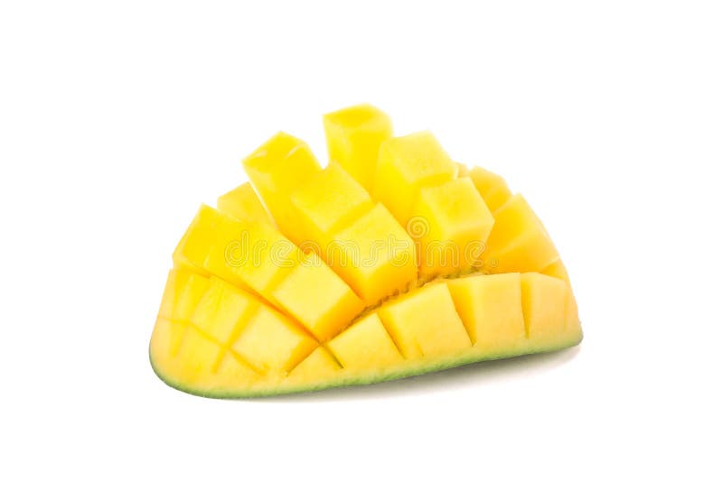 Cut ripe mango isolated stock photo. Image of agriculture - 143901304