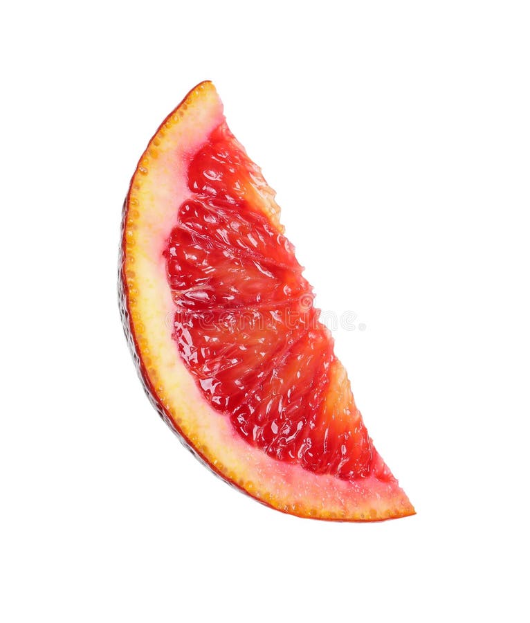 Cut Ripe Red Orange Isolated on White Stock Image - Image of sour ...