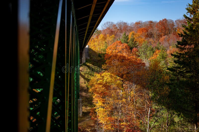 Cut River Bridge in Michigan, Surrounded by Vibrant Fall Colors of the ...