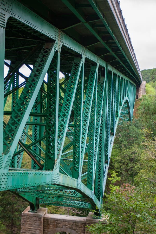 Bridge and Cut River Valley, Upper Peninsula, Michigan Stock Image ...