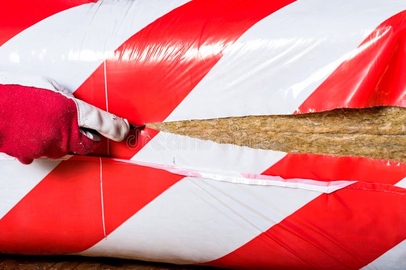 Cut rock wool package stock photo. Image of fixing, improvement - 81227948