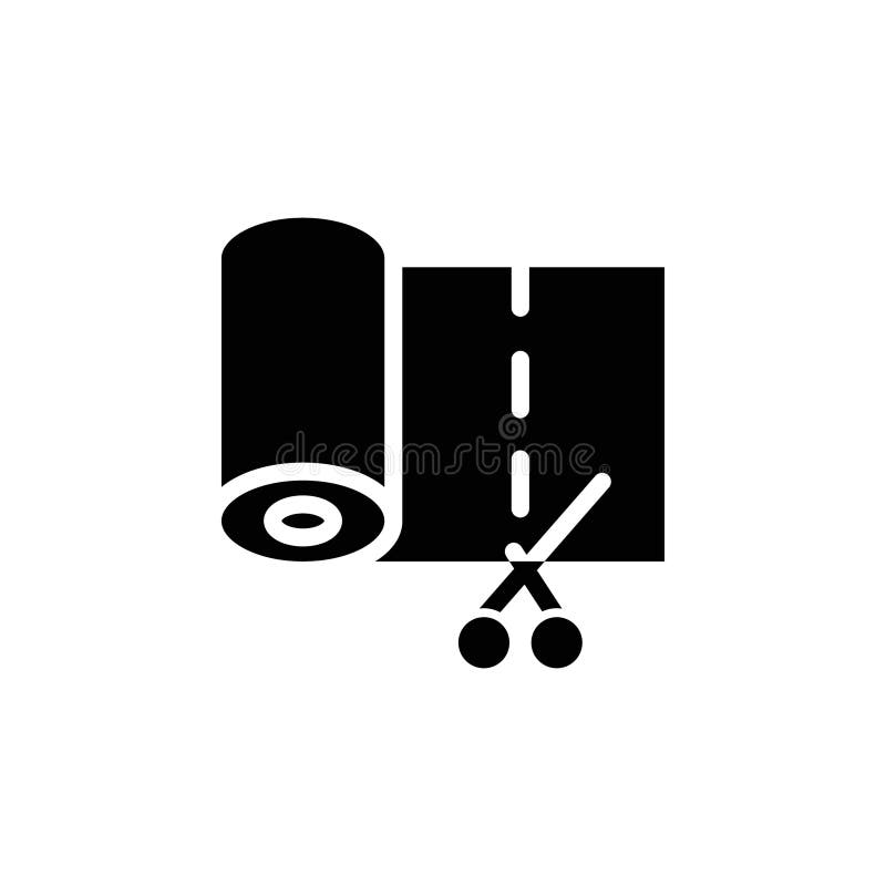 Cut Roll of Fabric Icon Web Design in Vector Stock Vector ...