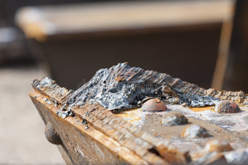 Cut Rusty Steel Detail stock image. Image of molten, focus - 52623667