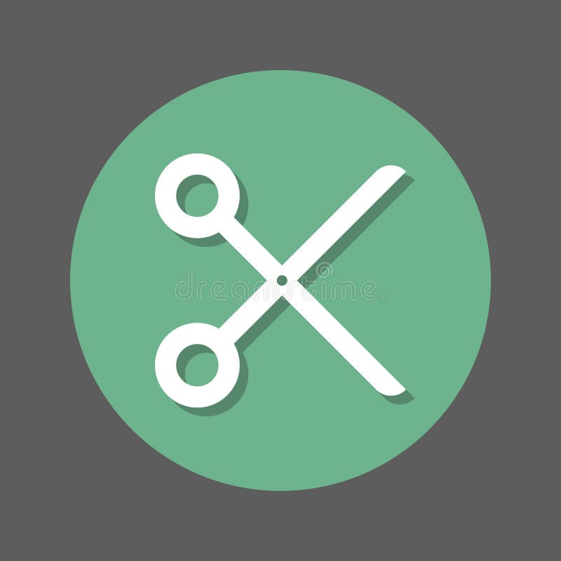 Cut, Scissors, Barbershop Flat Icon. Round Colorful Button, Circular ... Cut, Scissors, Barbershop Flat Icon. Round Colorful Button, Circular ...