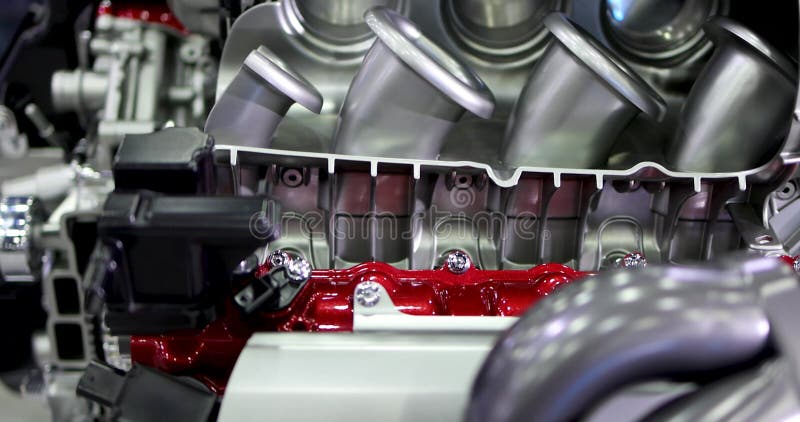 Cut Section of Automotive Internal Combustion Engine Stock Video ...