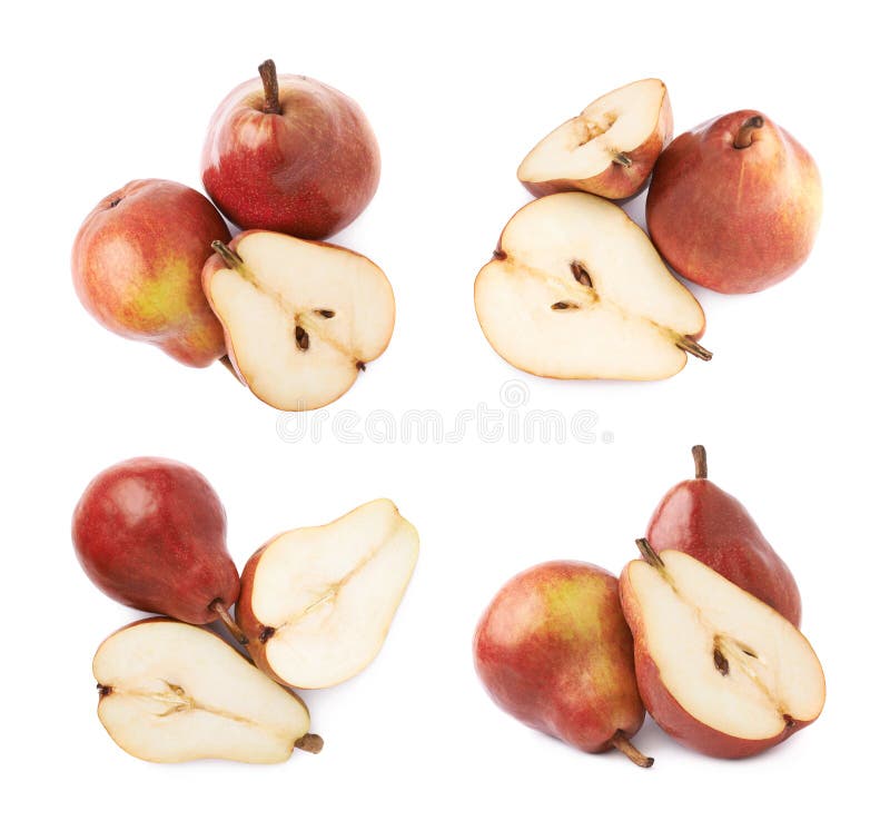 Cut and served red pear stock image. Image of object - 58214175