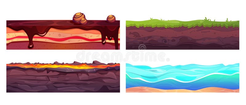 Cut Soil Platform for Game Ui Design. Stock Vector - Illustration of ...