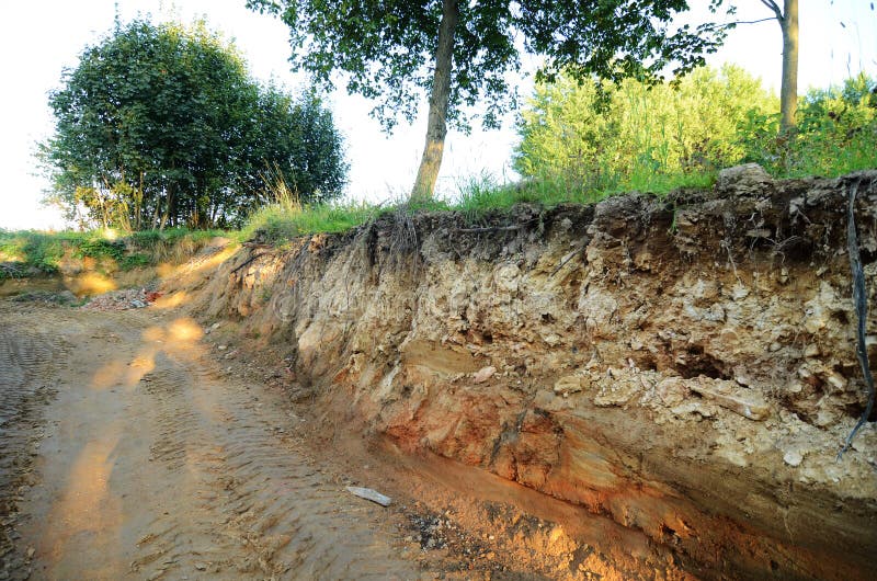 Cut of soil stock image. Image of soil, layers, grass - 35973333