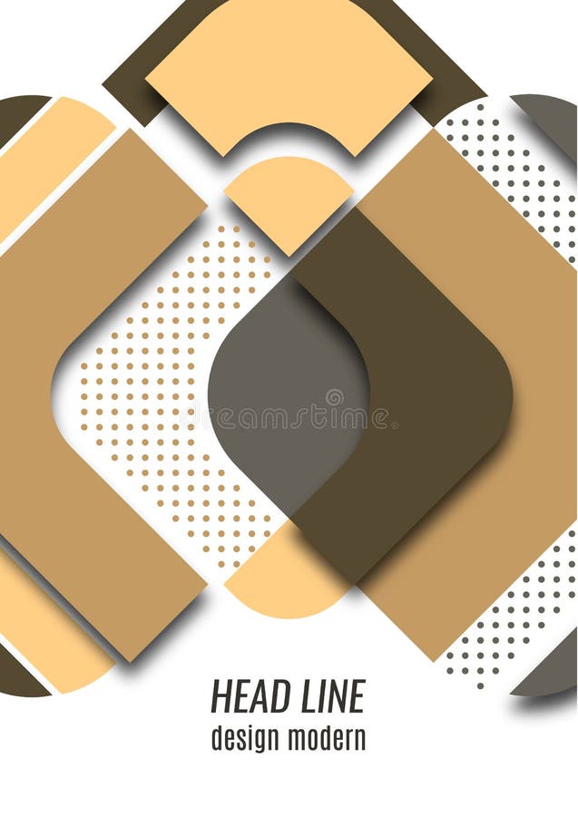 Cut Squares with Rounded Corners and Shadow, Many Dots. Bright ...