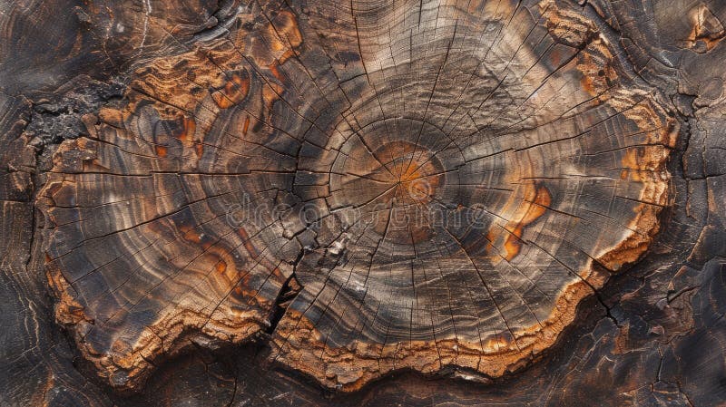 Cut Surface Texture of an African Tree Revealing Intricate Patterns and ...